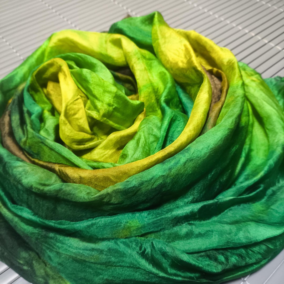 Silk Gauze for Nuno Felting and Textile Art, Hand Dyed Fabric, G069 2 ...