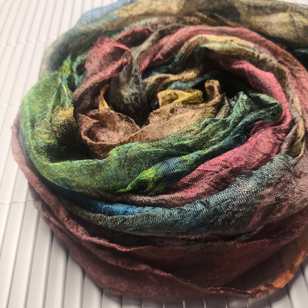 Silk Scrim for Nuno Felting and Textile Art, Hand Dyed Fabric, S013 - Etsy