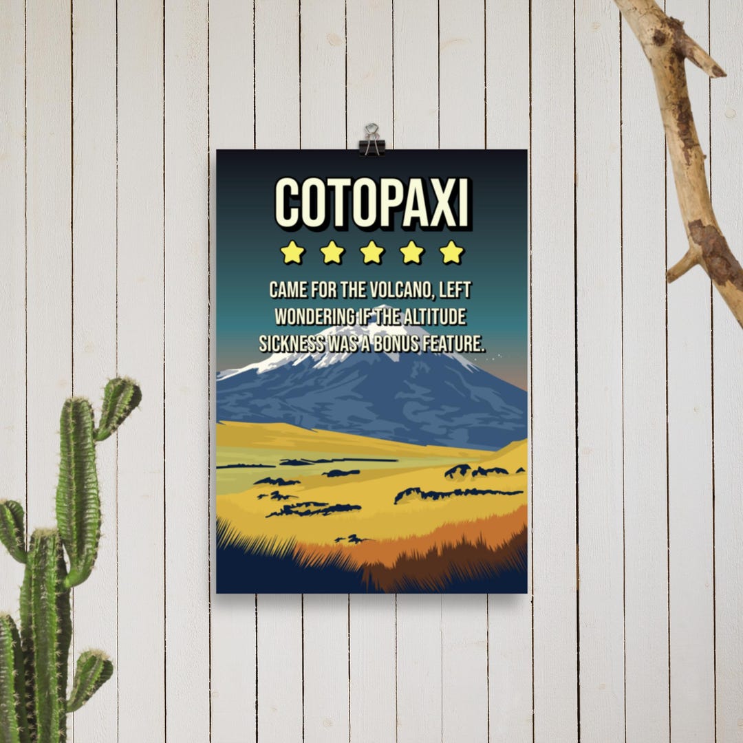 Funny Cotopaxi National Park Funny Joke Review Volcano Print - Funny ...