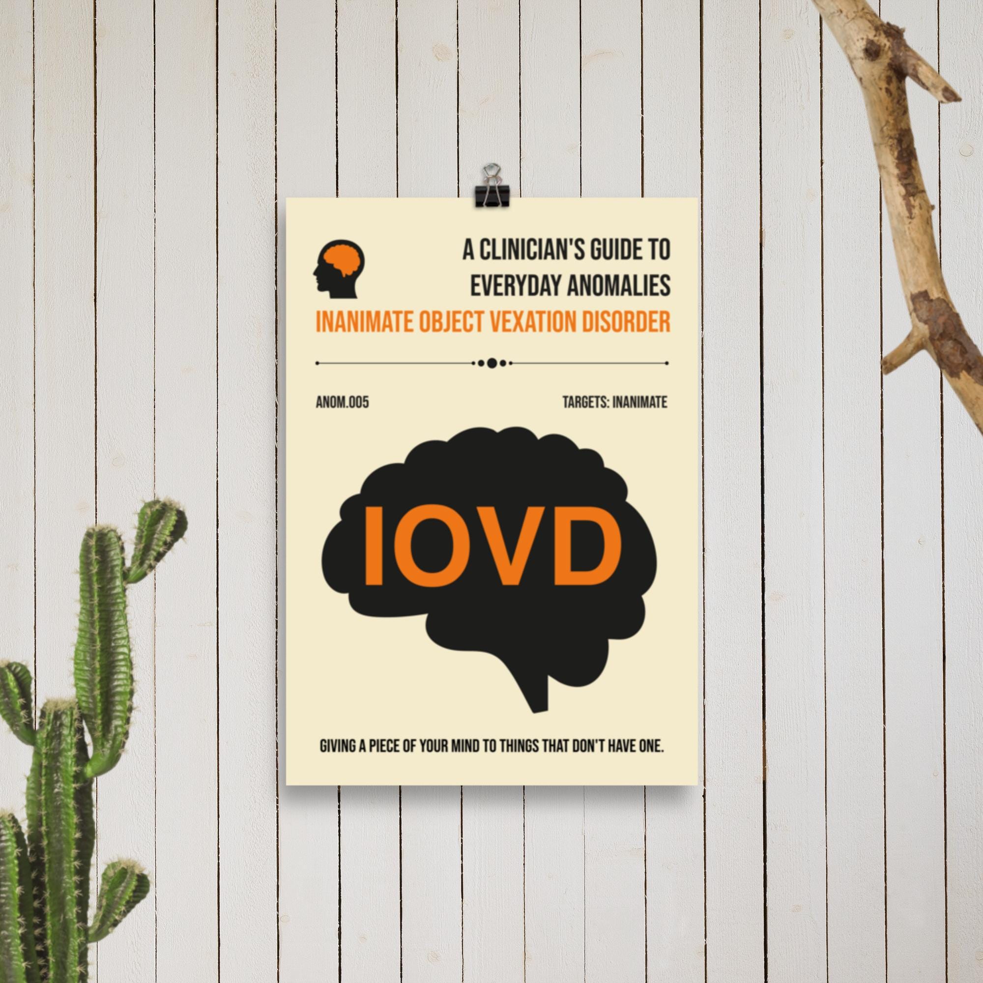 Inanimate Object Vexation Disorder Print - Funny Frustration Psychology ...