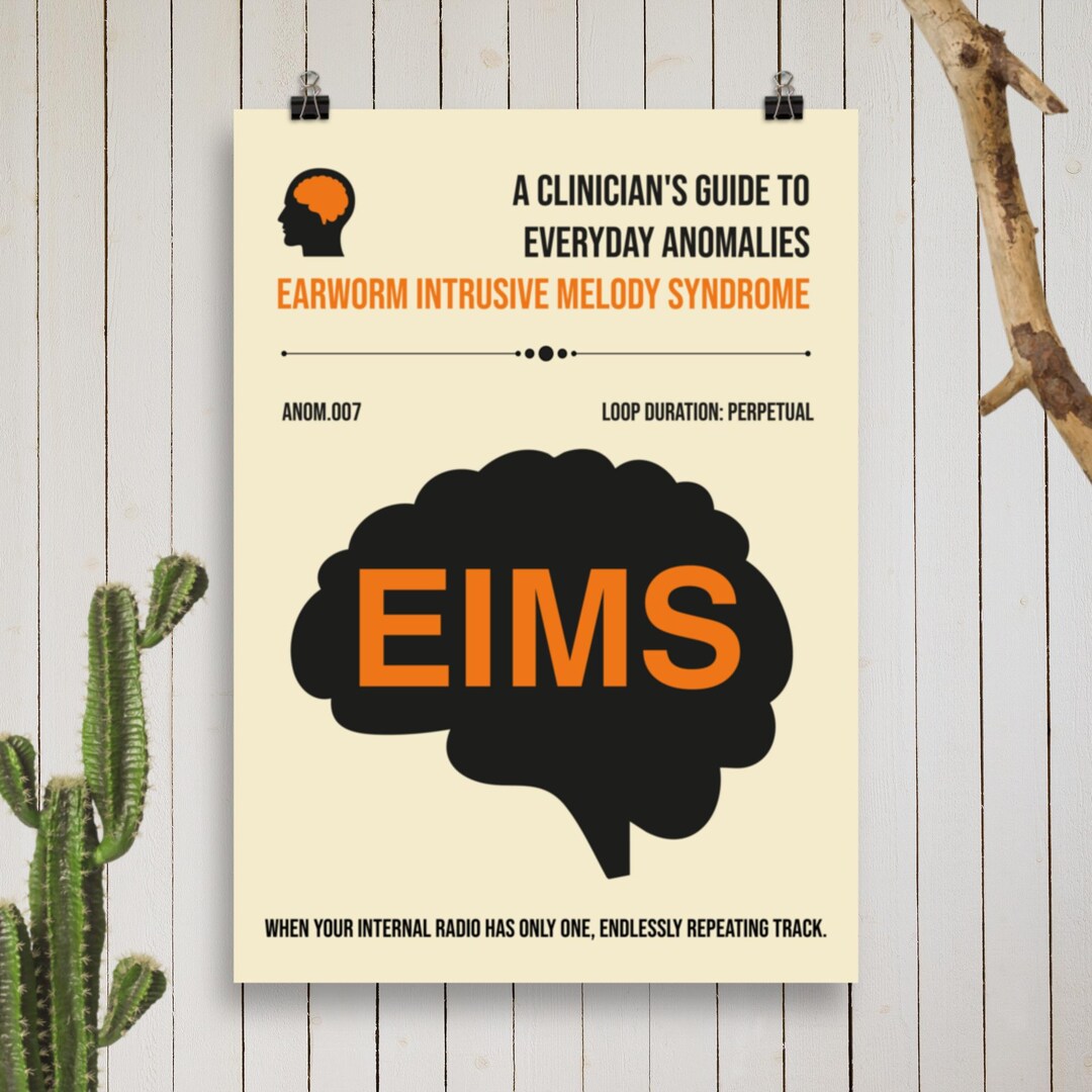 Earworm Intrusive Melody Syndrome Print - Funny Song Stuck in Head ...