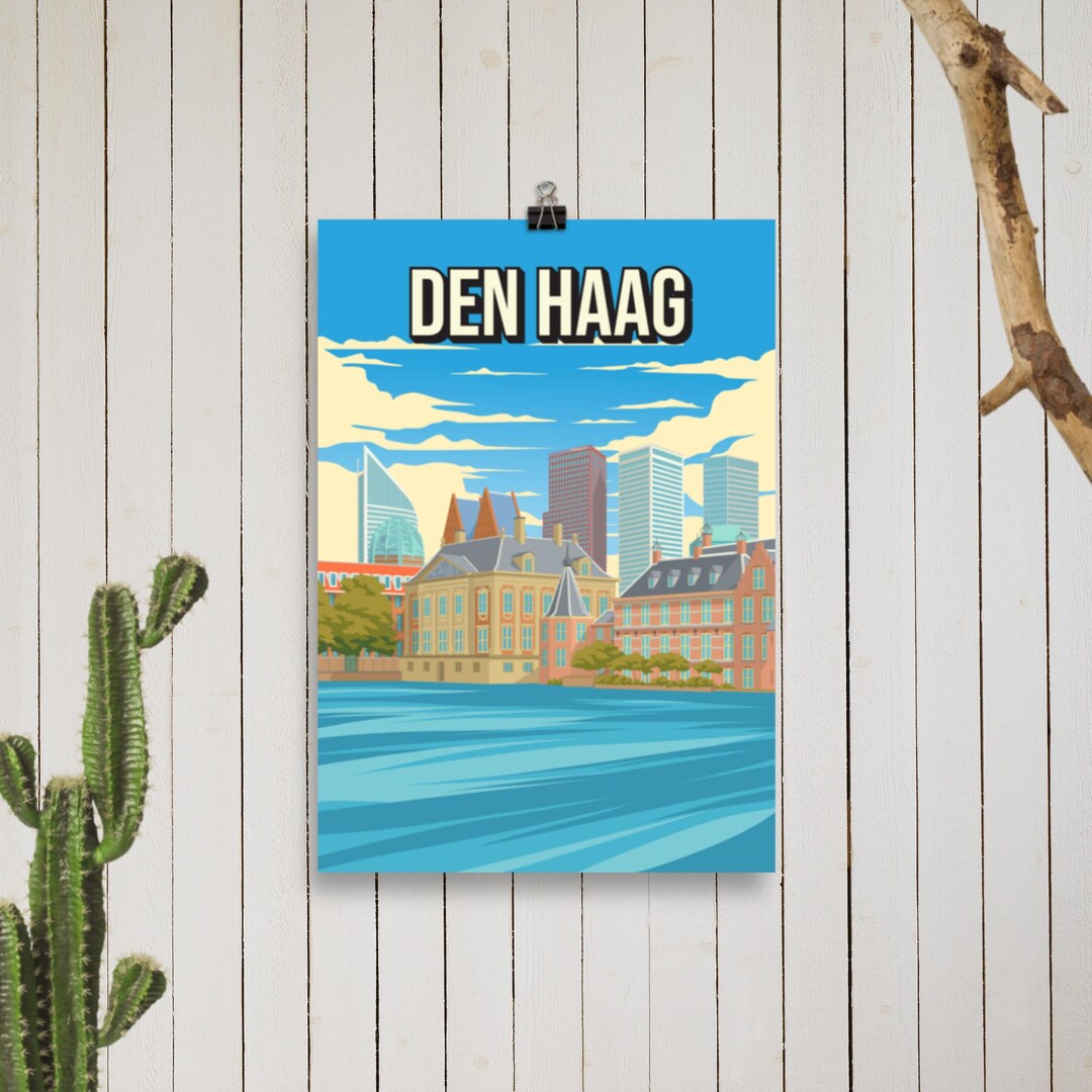 The Hague Poster, the Hague Art Print, Netherlands Cityscape, Dutch ...