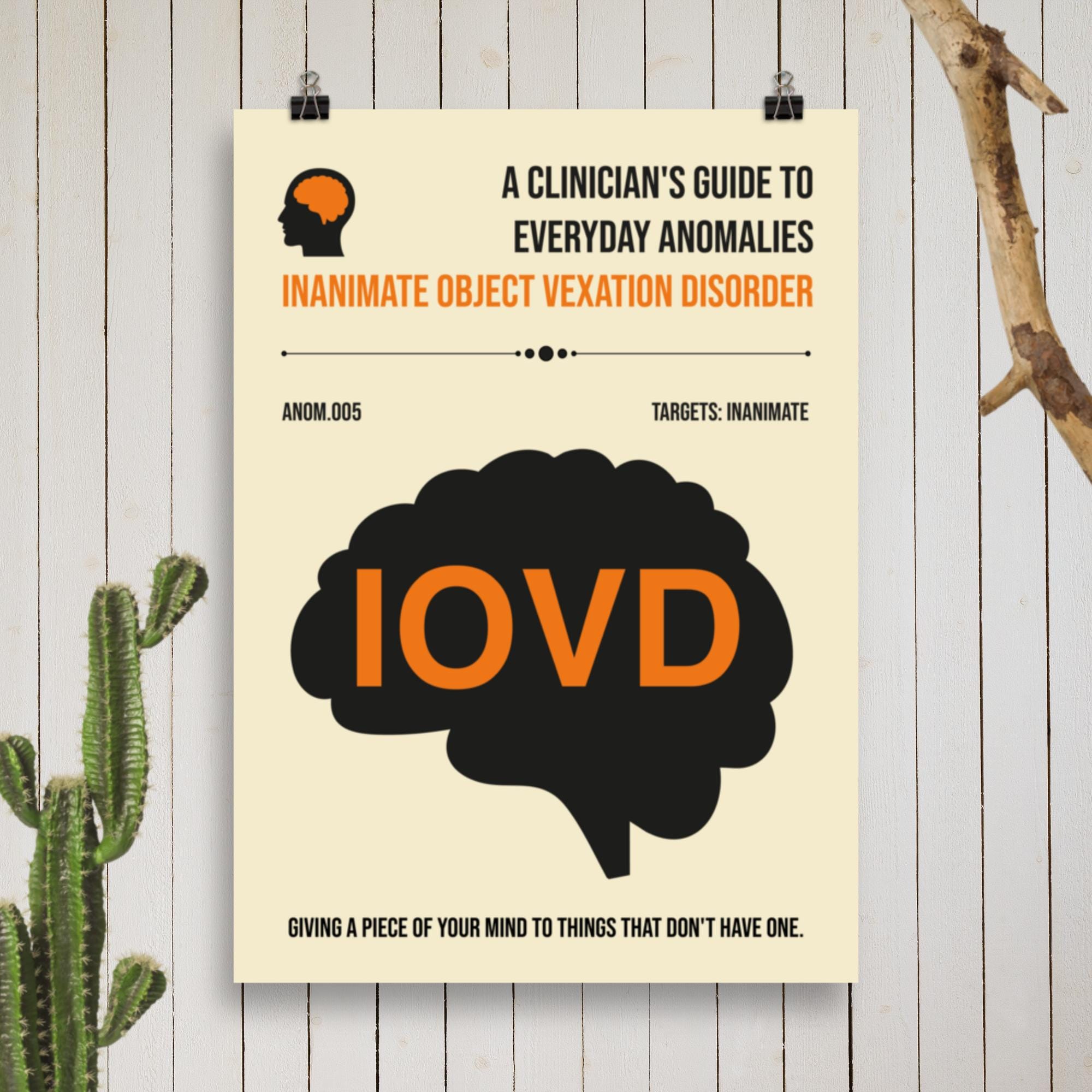 Inanimate Object Vexation Disorder Print - Funny Frustration Psychology ...