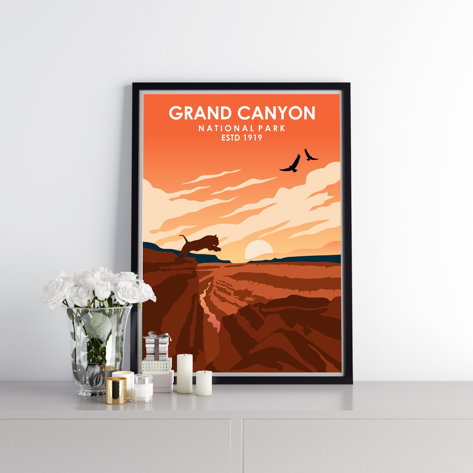 Grand Canyon National Park Travel Poster - Tourism Print - Gift - Etsy