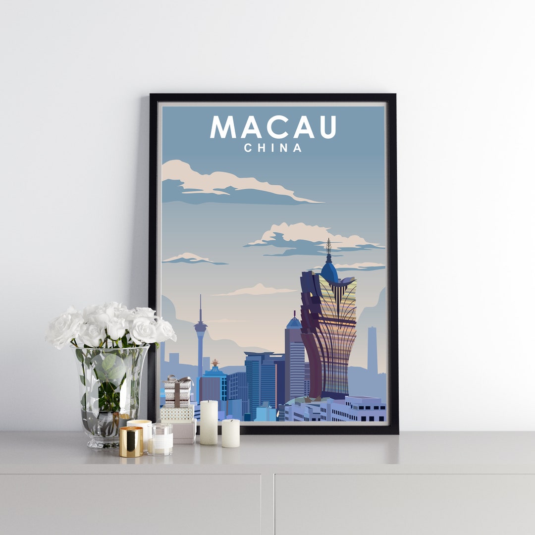 Macau Travel Poster Vintage Fine Art Print - Etsy