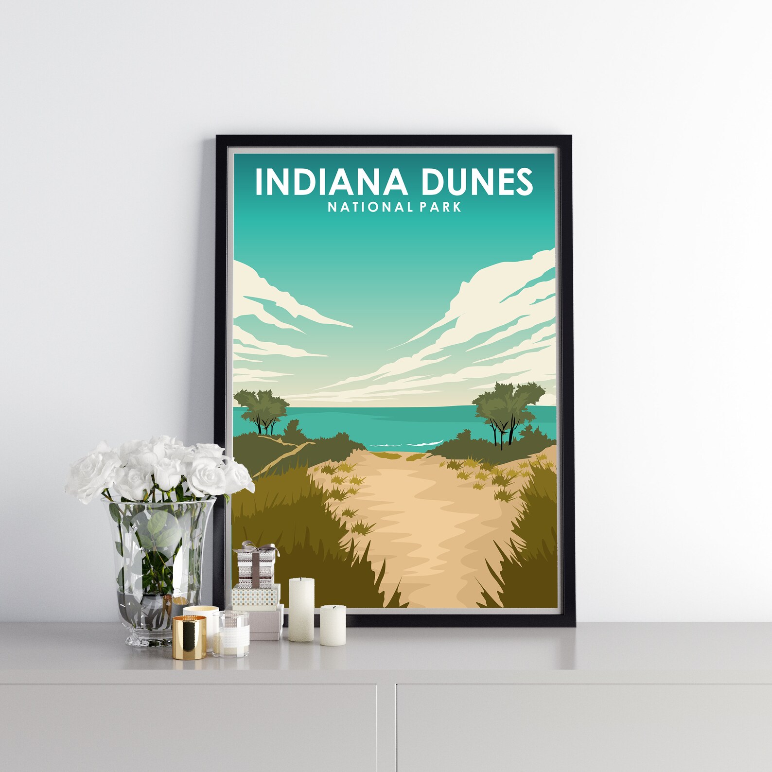 Buy Indiana Dunes National Park Travel Poster Online in India - Etsy