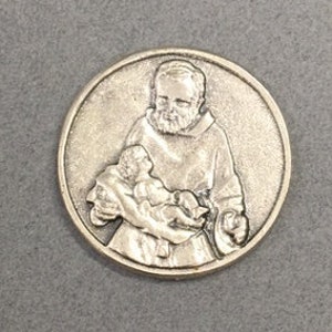 St Anthony Coin Token Pray Hope Don't Worry Protect Pocket Icon Vintage ...