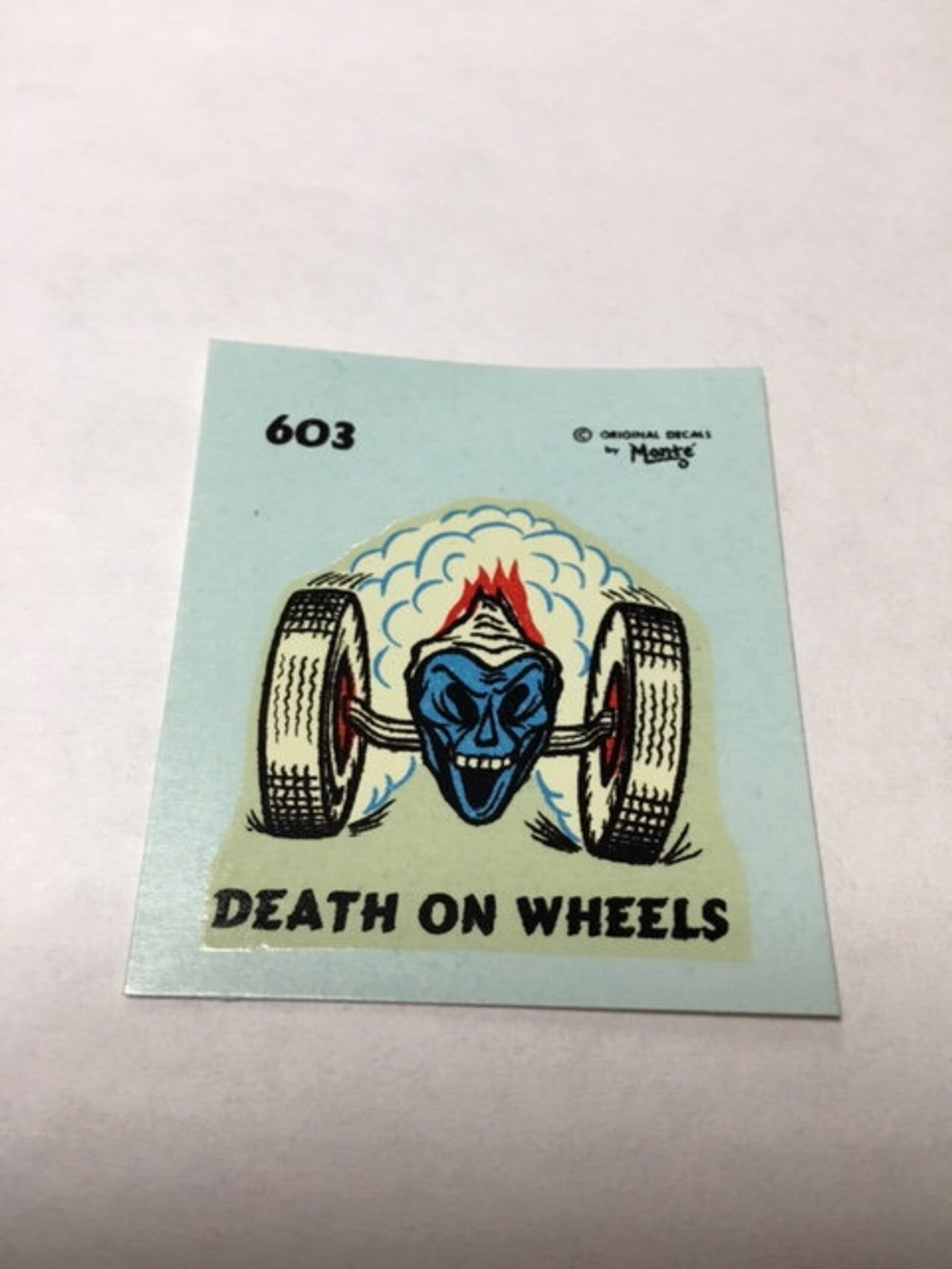 Hot Rod Decal Death on Wheels Monte Originals Bicycle Art - Etsy