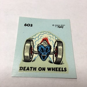Hot Rod Decal Death on Wheels Monte Originals Bicycle Art Monster Water ...