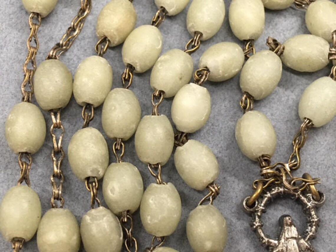 Glow in the Dark Rosary Italian Light Green Neon Glow Rosary - Etsy