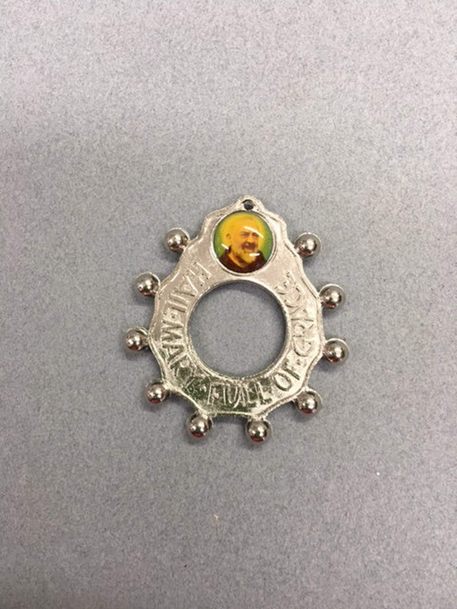 Catholic Rosary Ring Padre Pio Ave Maria Gratia Plena Vintage - Etsy