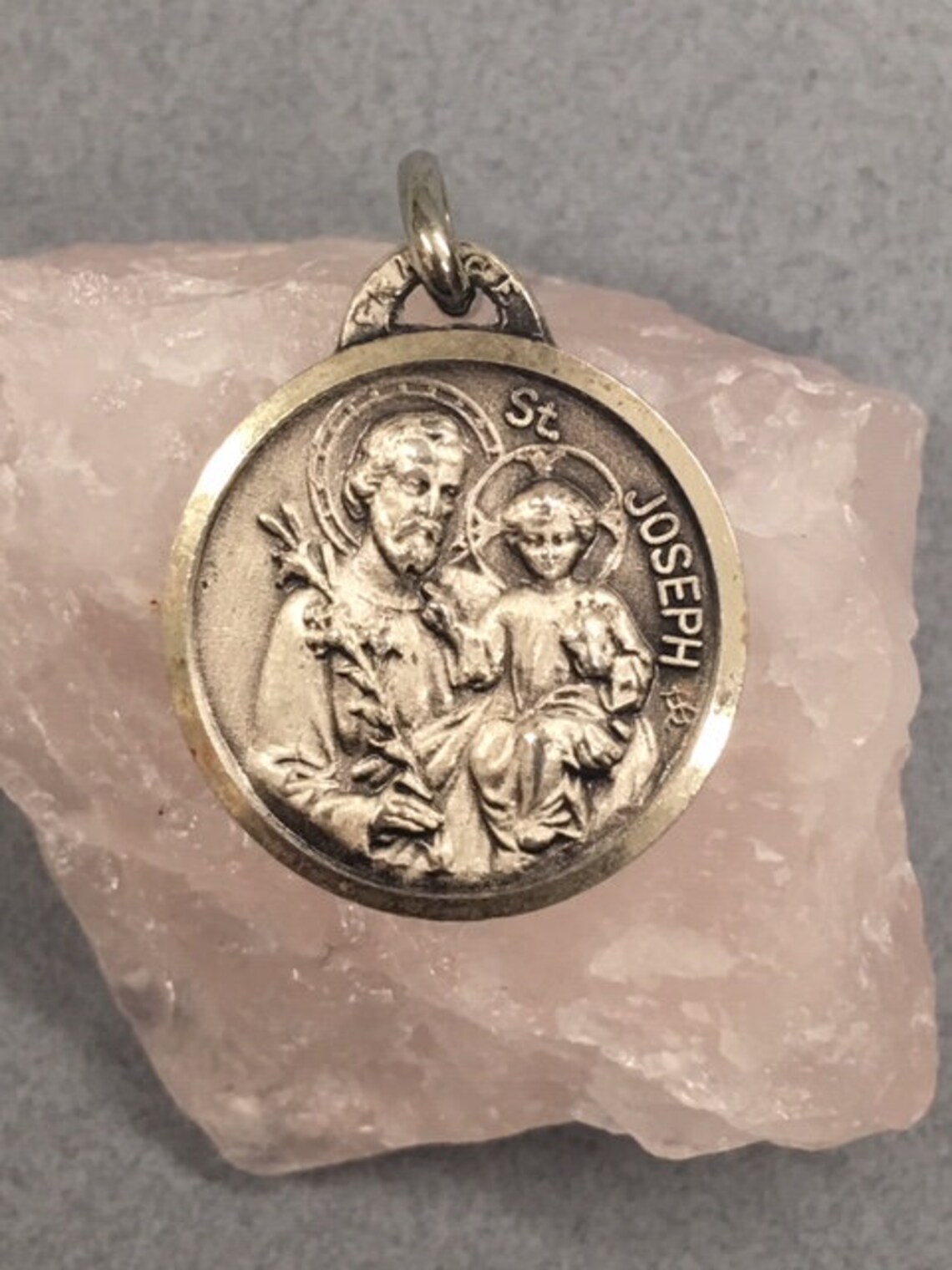 St Joseph Medal Silver .800 Saint Joseph Pendant Cathedral St | Etsy