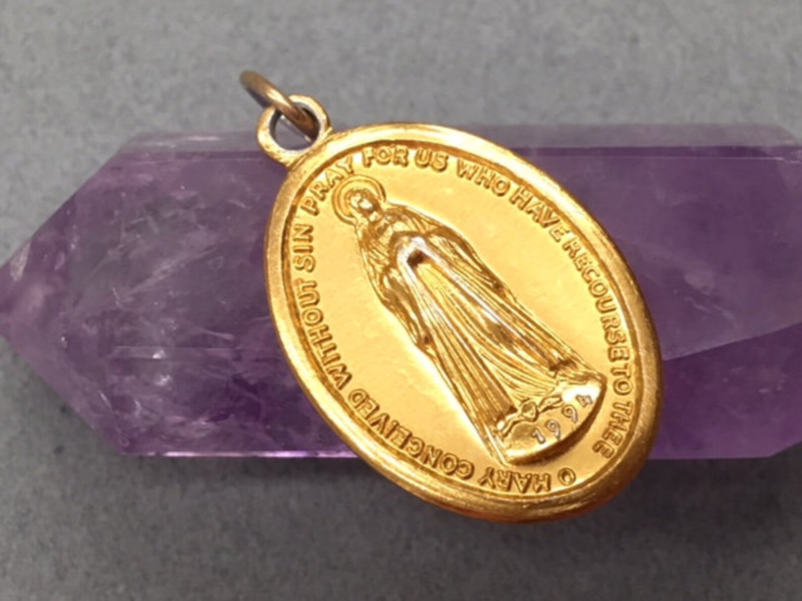 Gold Miraculous Medal Virgin Mary Vintage Catholic Gift - Etsy.de
