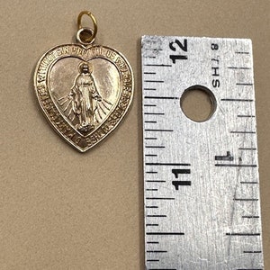 Miraculous Medal Heart Gold Virgin Mary Vintage Catholic Gift - Etsy