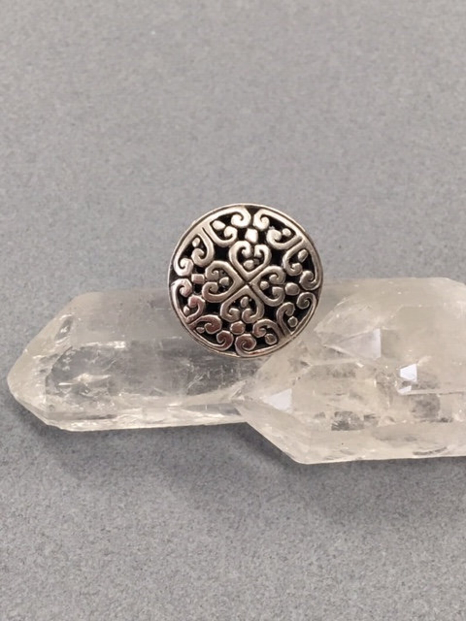 Sterling Heart Ring Large Statement 925 Filigree Open Work - Etsy