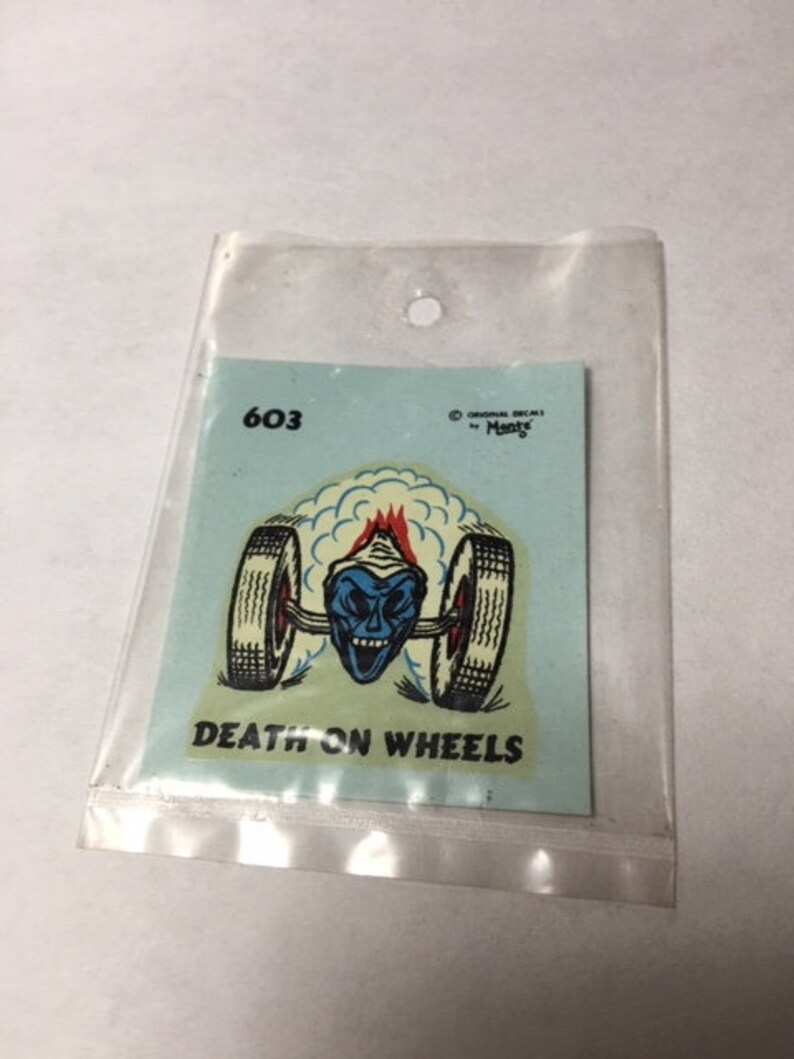 Hot Rod Decal Death on Wheels Monte Originals Bicycle Art - Etsy