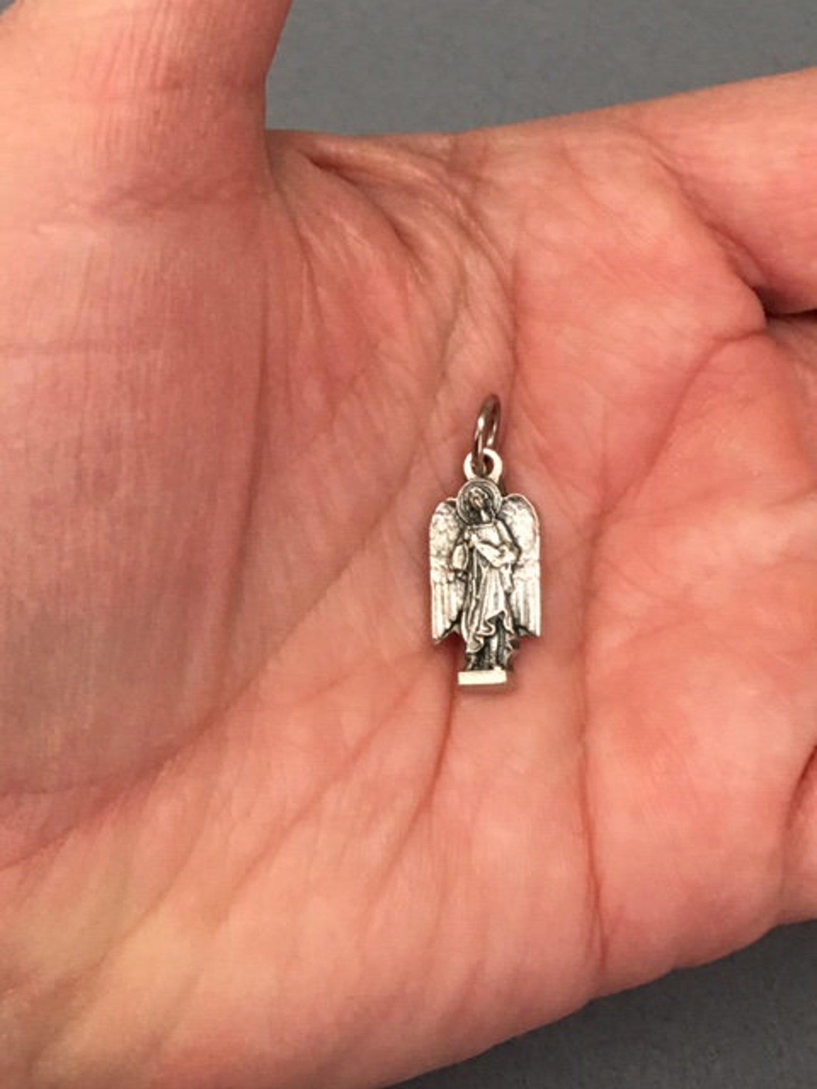 Silver Angel Charm Guardian Angels Protect Protection Guide Us | Etsy