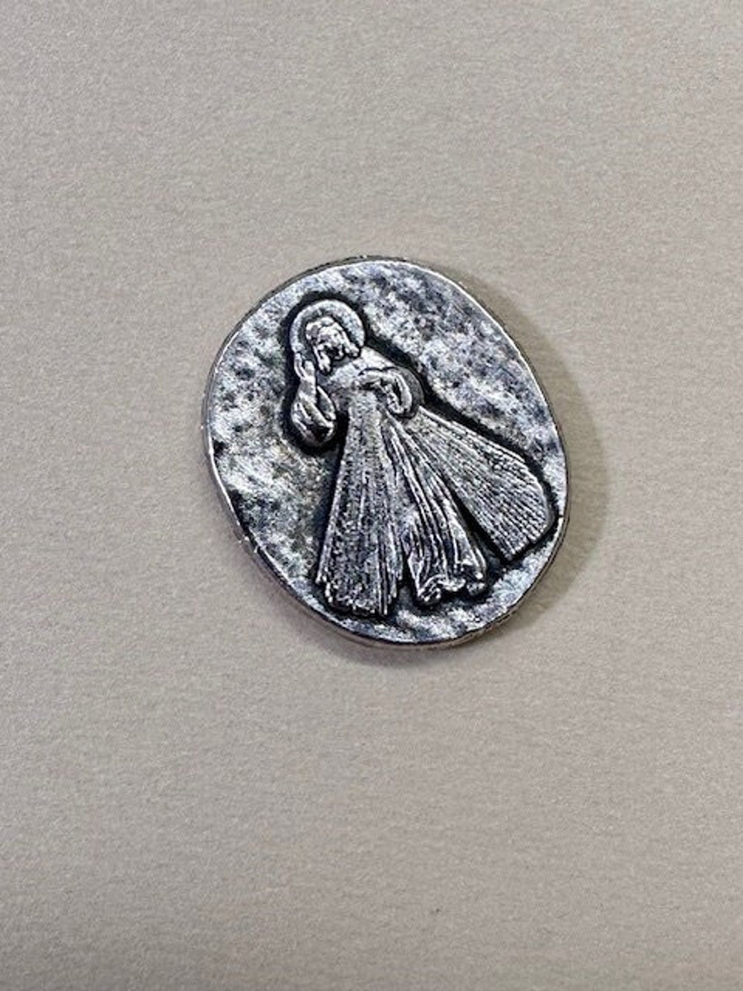 Jesus Christ Coin Token Savior Protective Guide Vintage Religious Gift ...