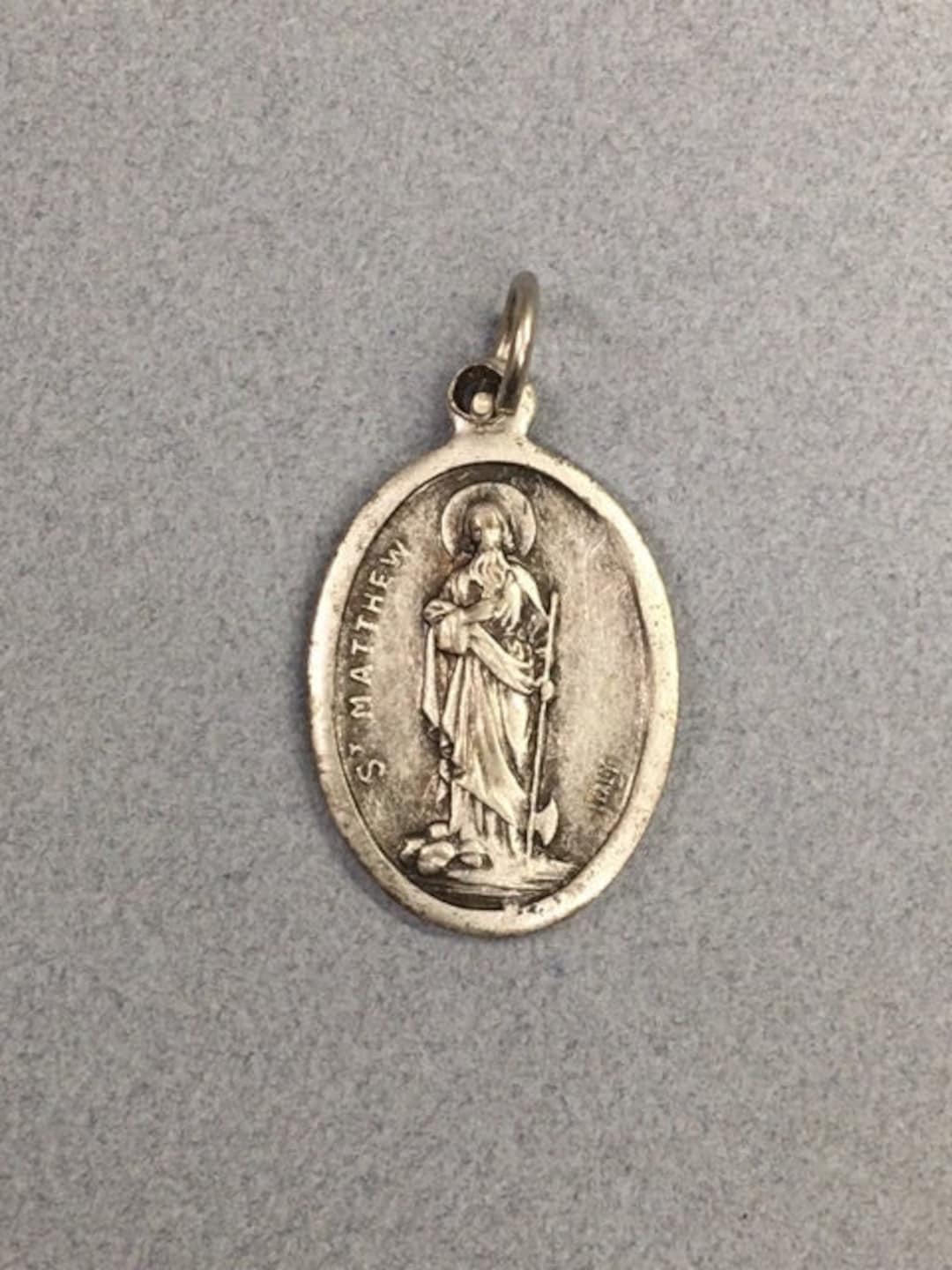 St Matthew Medal Apostle Gospel Protect Bankers Vintage Catholic Gift ...
