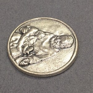 St Anthony Coin Token Pray Hope Don't Worry Protect Pocket Icon Vintage ...