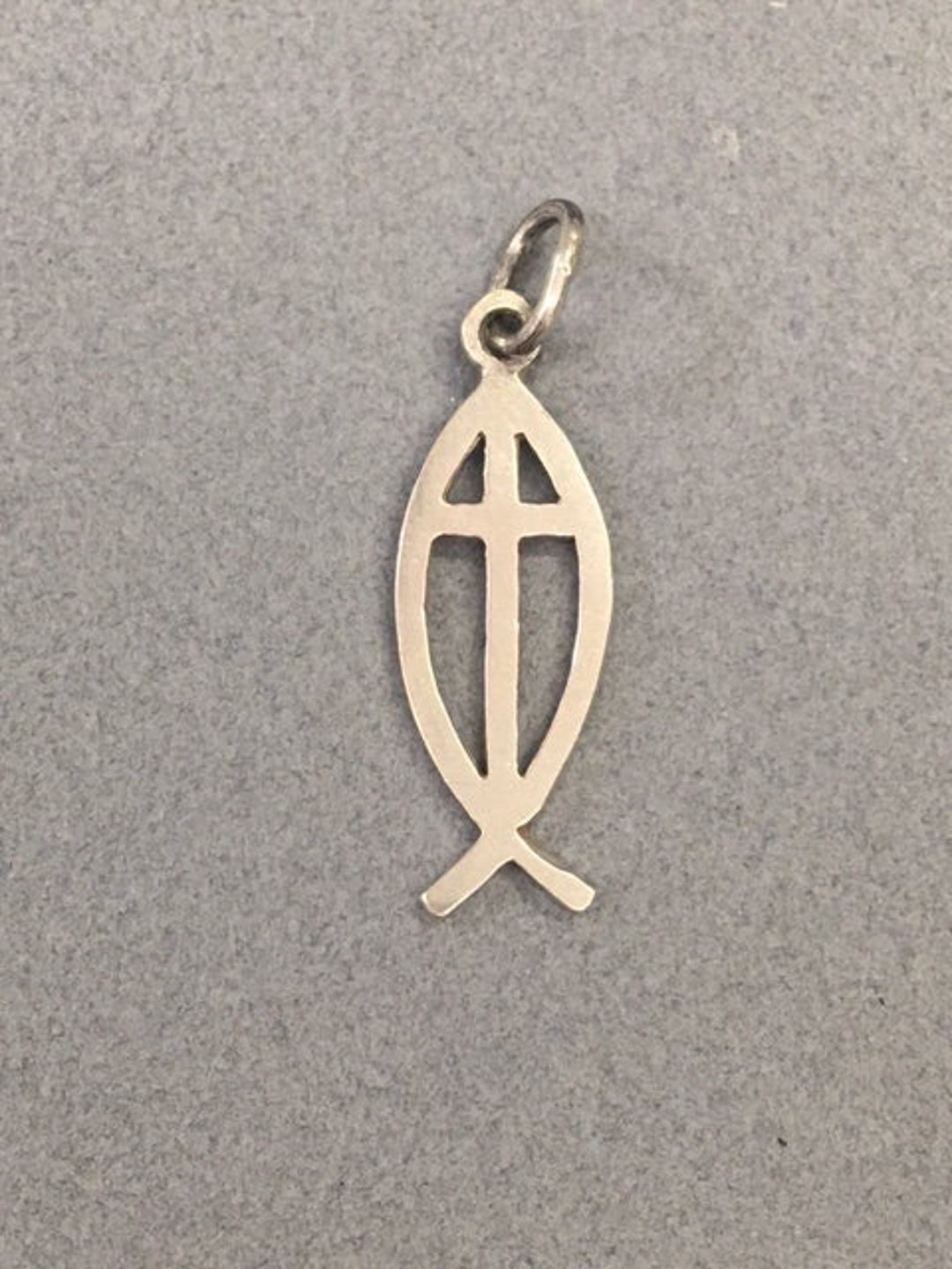 Jesus Christ Medal Sterling Fish Open Cross Vintage Catholic Gift - Etsy