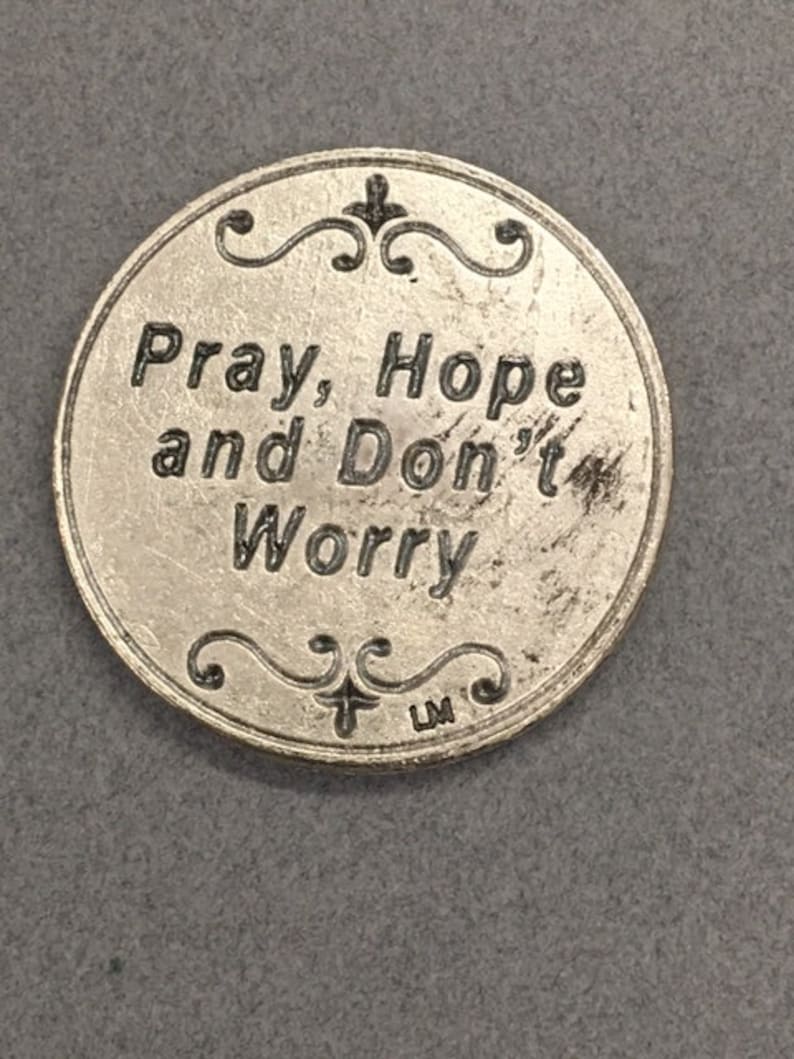 St Anthony Coin Token Pray Hope Don't Worry Protect Pocket - Etsy