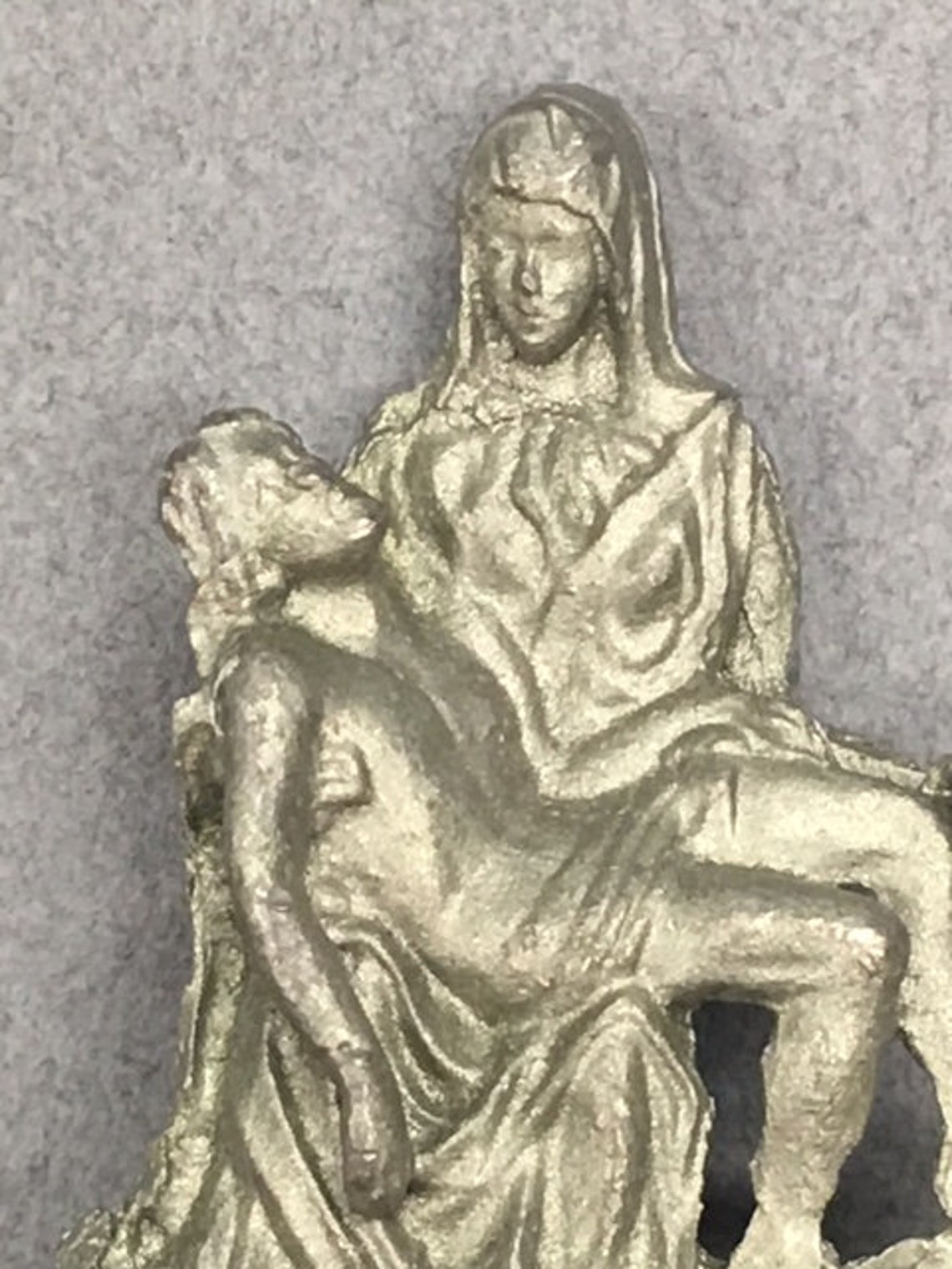 Pieta Figurine Statue Pewter Christ Sculpture Vintage Catholic | Etsy