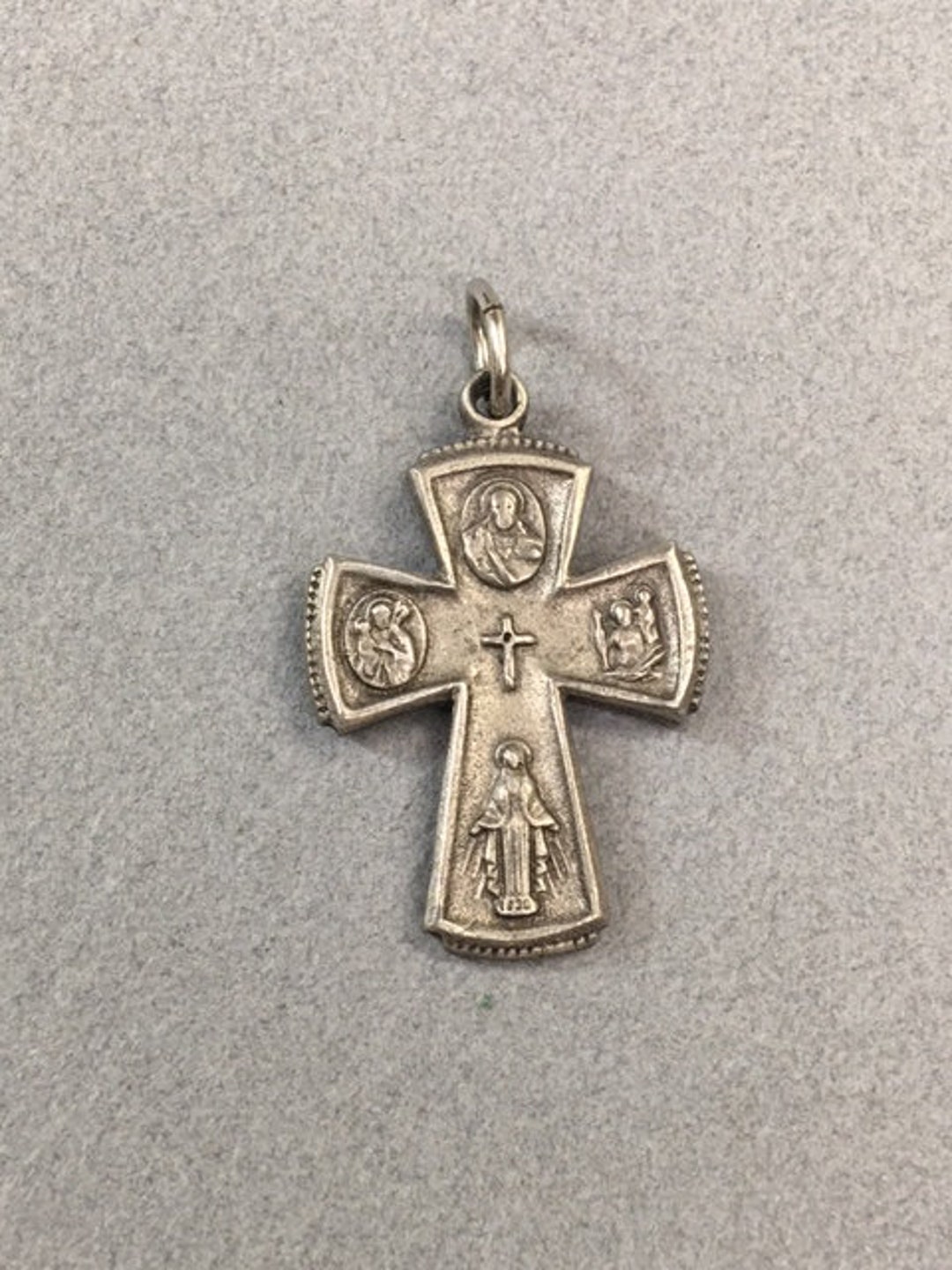 4 Way Cross Pendant Old Much Loved Catholic Sacraments Vintage ...