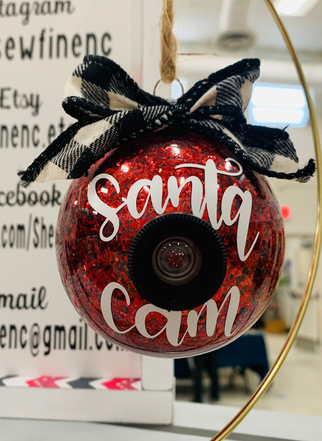 Santa Cam Ornament With Built-in Lens - Etsy