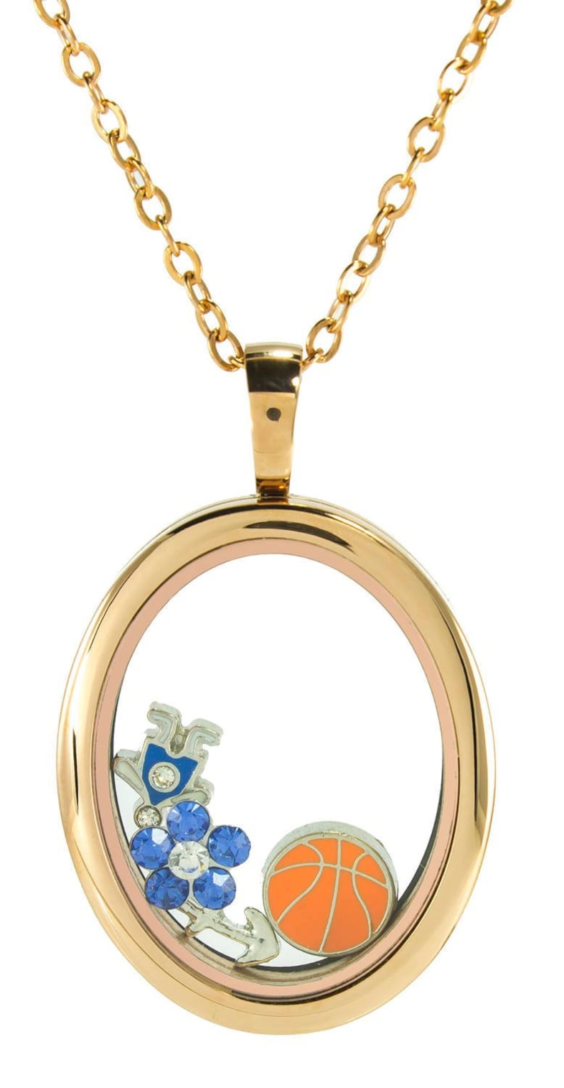 Floating Locket Oval Silver No Stone With Choice of 6 Mini - Etsy