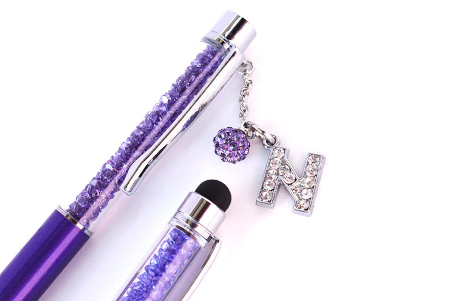 Set of Two Crystal Ballpoint Pen Filled With Swarovski Crystal | Etsy