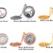 Stainless Steel Floating Locket Necklace With Choice of 6 Charms,1 ...