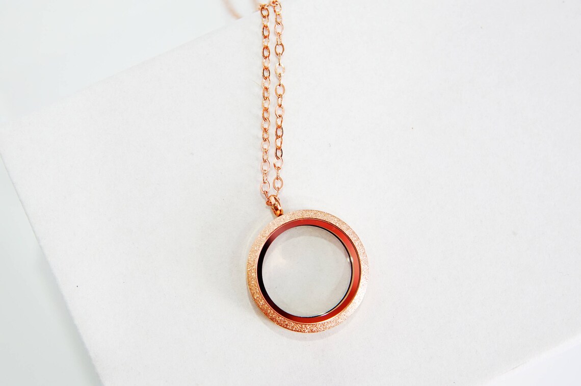 Stainless Steel Floating Locket Necklace With Choice of 6 - Etsy