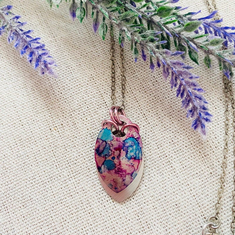 Alcohol Ink Pendant - Etsy