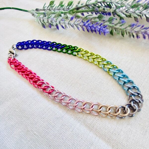 Rainbow Chain Mail - Etsy