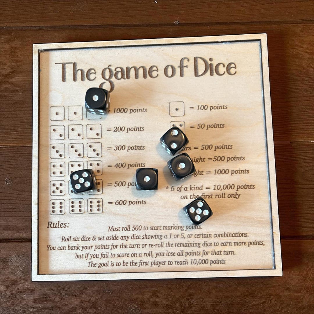 The Game of Dice Board Game - Etsy