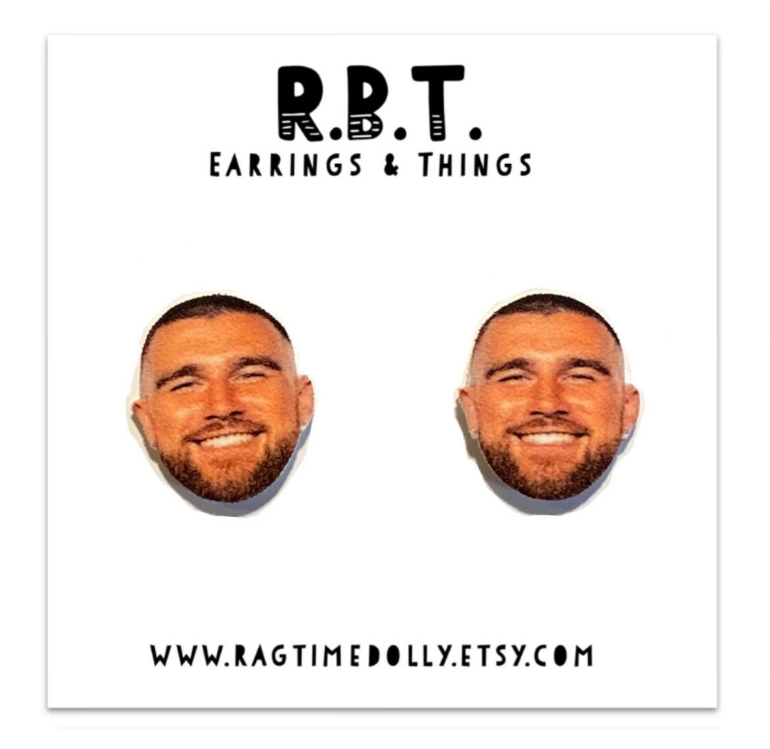 Travis Kelce Earrings - Football Earrings - Kansas City - Game Day ...