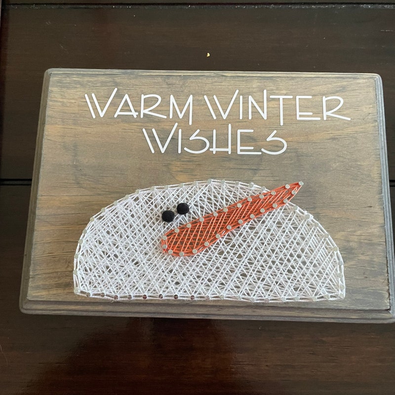 Snowman String Art - Etsy