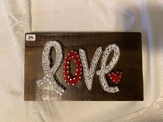 String Art Love With Heart | Etsy