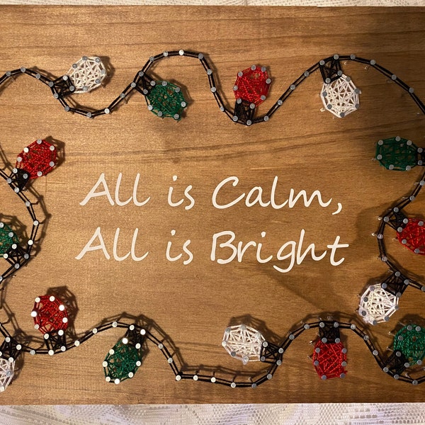All is Calm All is Bright Sign - Etsy