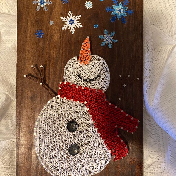 Snowman String Art - Etsy