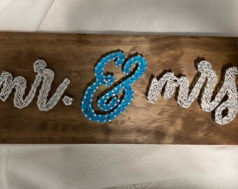 Mr Mrs String Art - Etsy