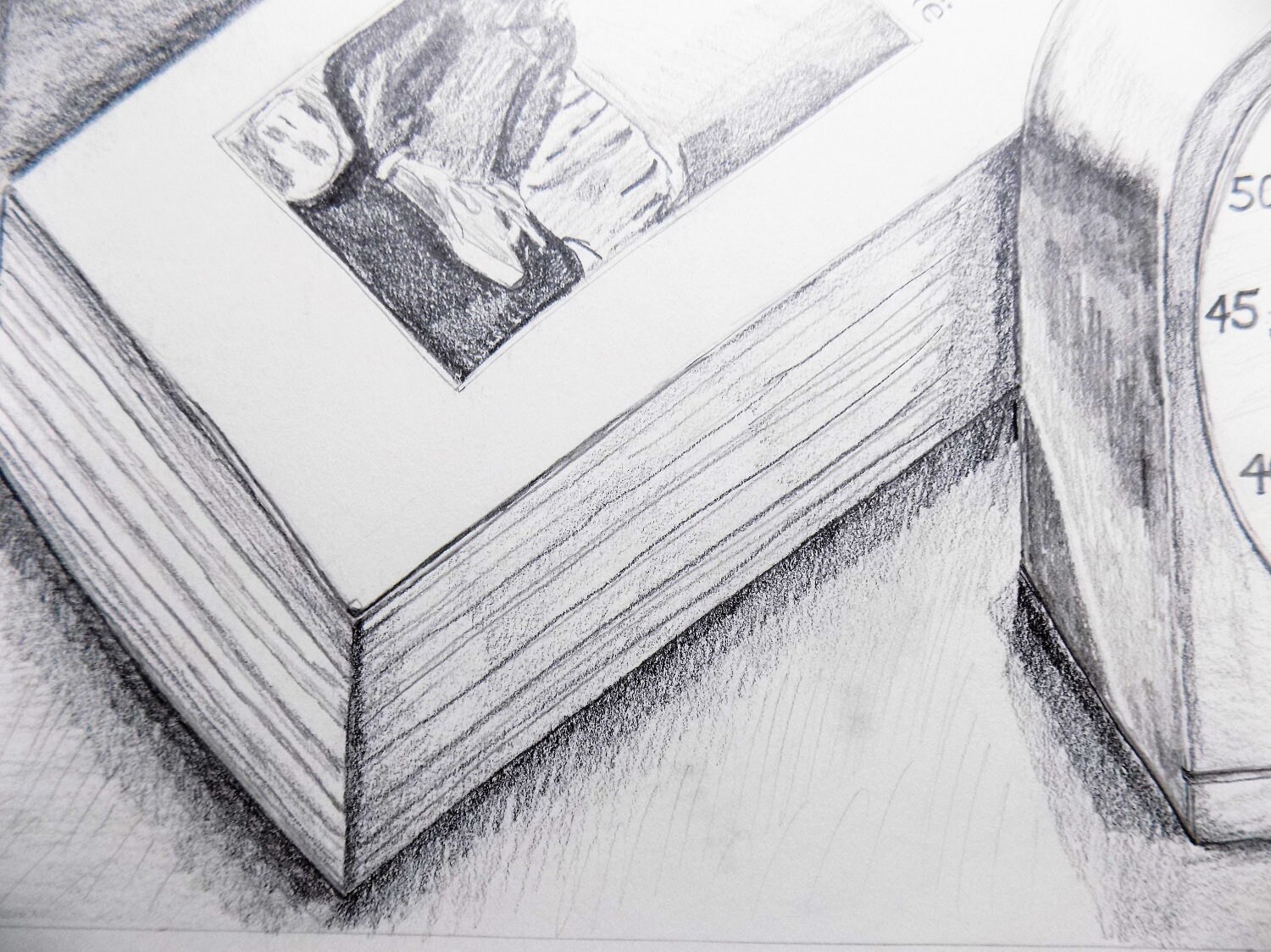 Open Book Pencil Drawing
