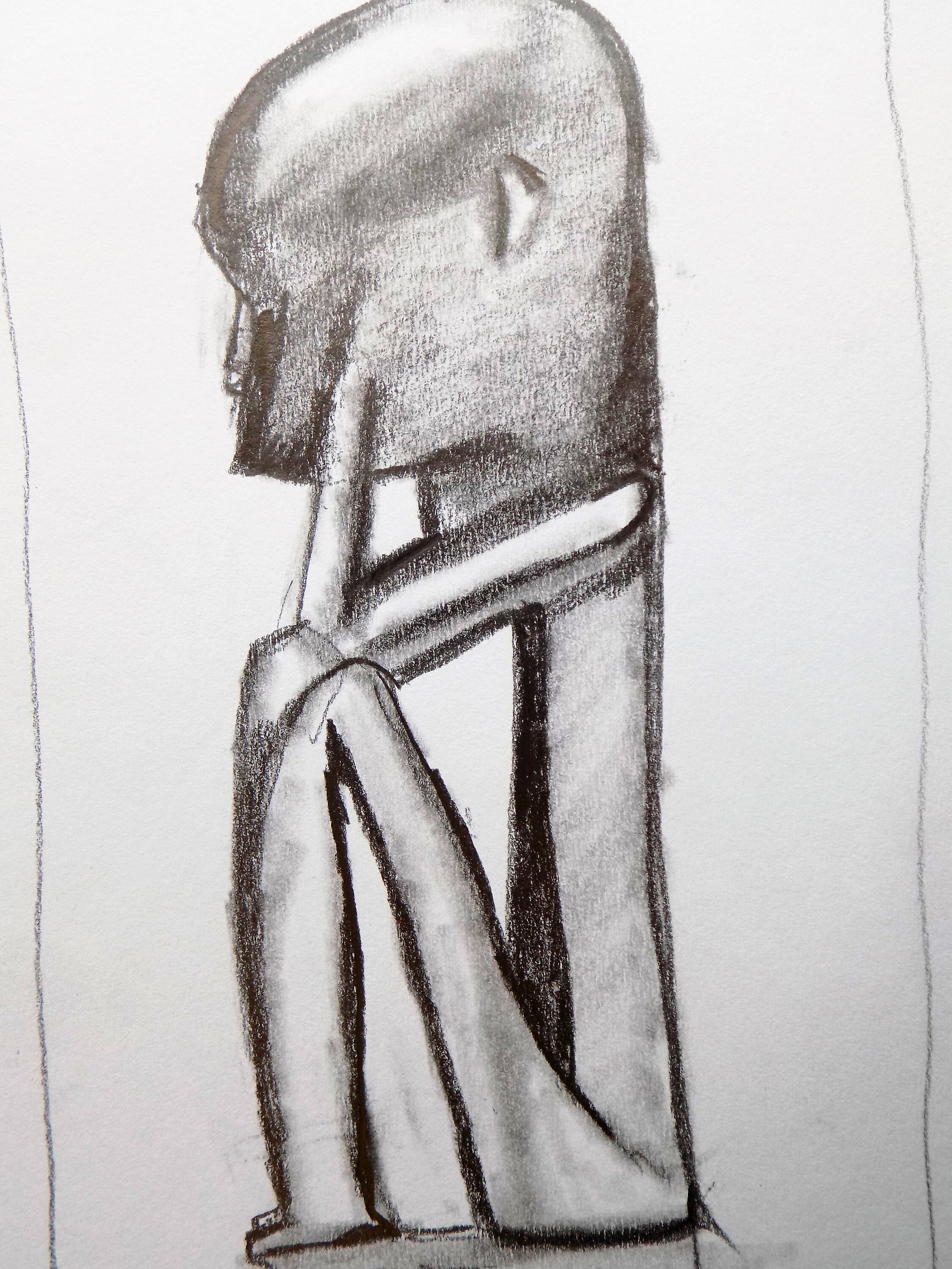 Graphite Sketch of Rice Deity Sculpture Pencil Drawing - Etsy