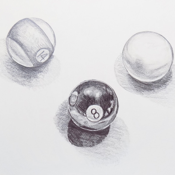 Pool Balls Drawing - Etsy