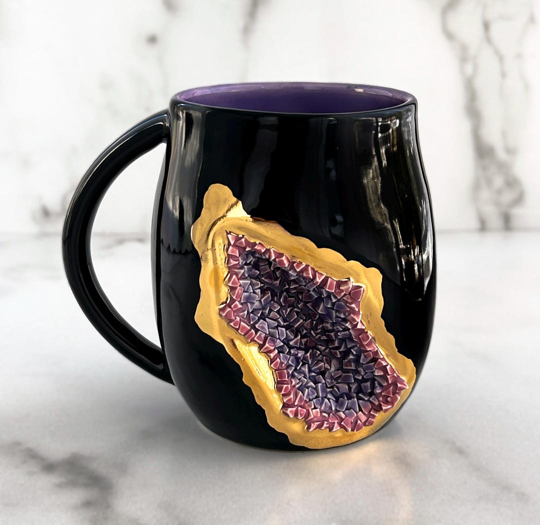 Geode Mug in Amethyst by Modern Mud, Handmade Geode Mug, Modern Mud ...