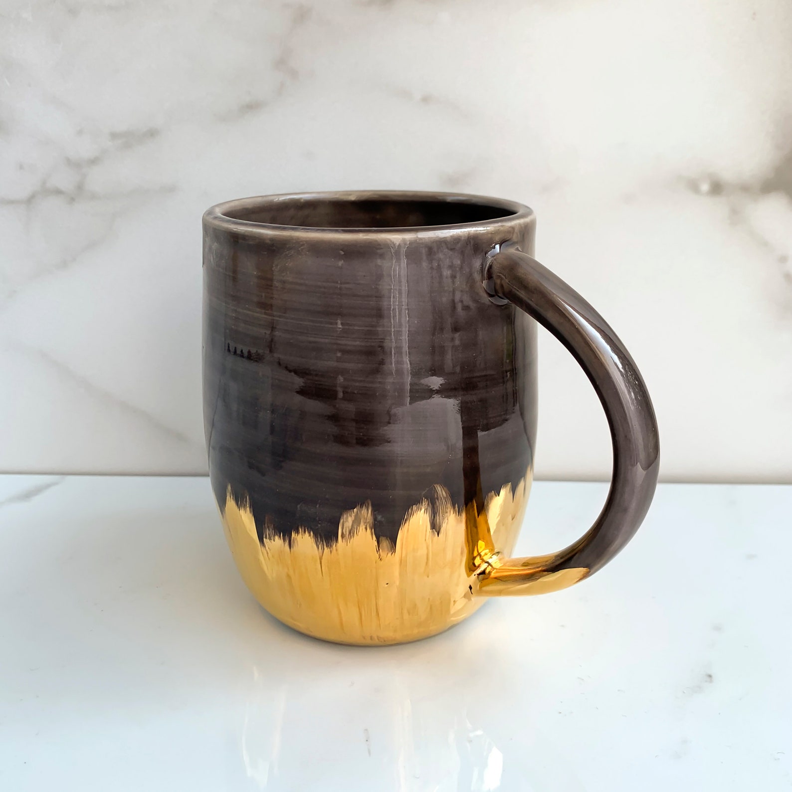 Golden Sunrise Mug With 22k Gold by Modern Mud - Etsy