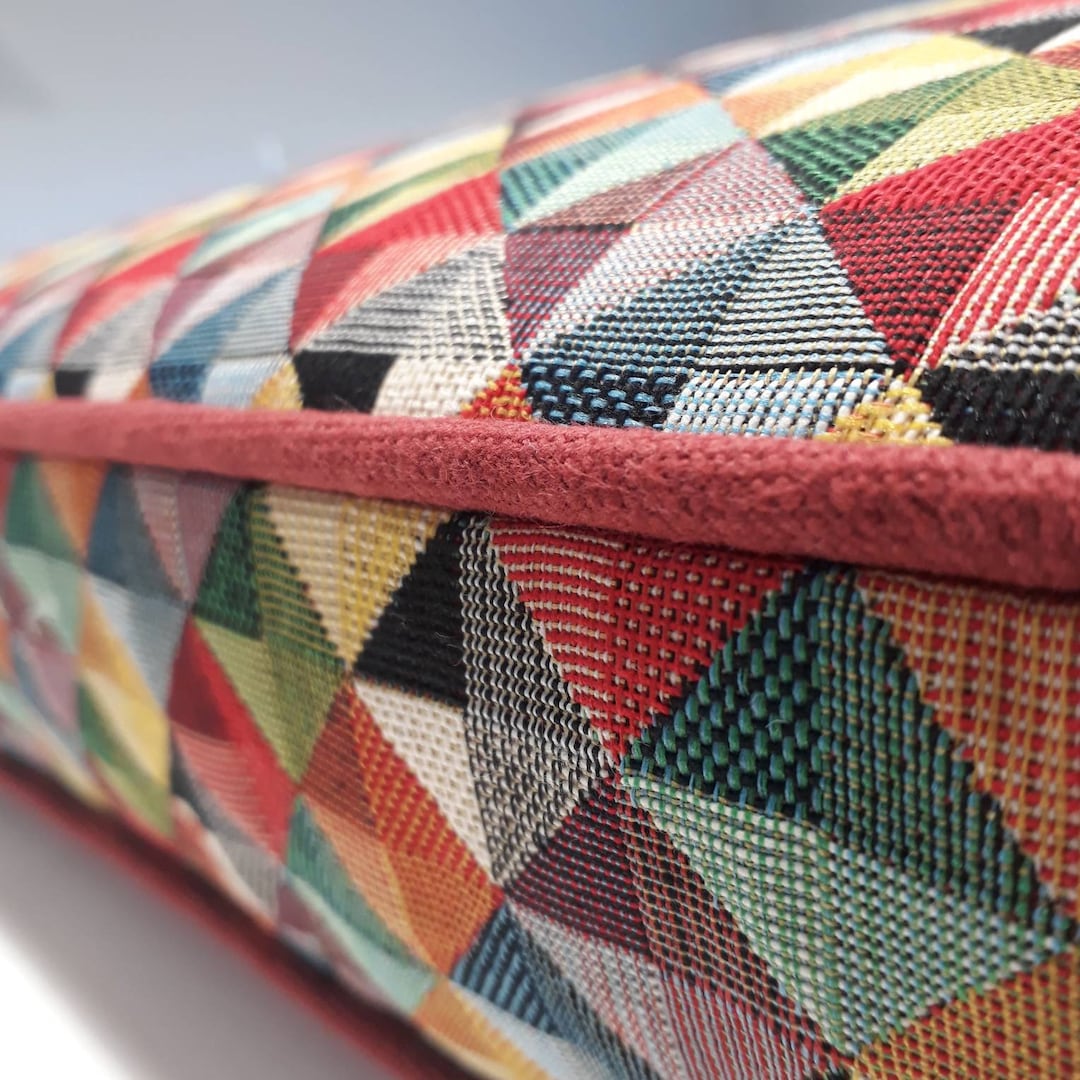 Chunky Floor Cushion. Boxed Cushion With Piping. - Etsy UK