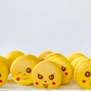 Pikachu Inspired Macarons - Etsy