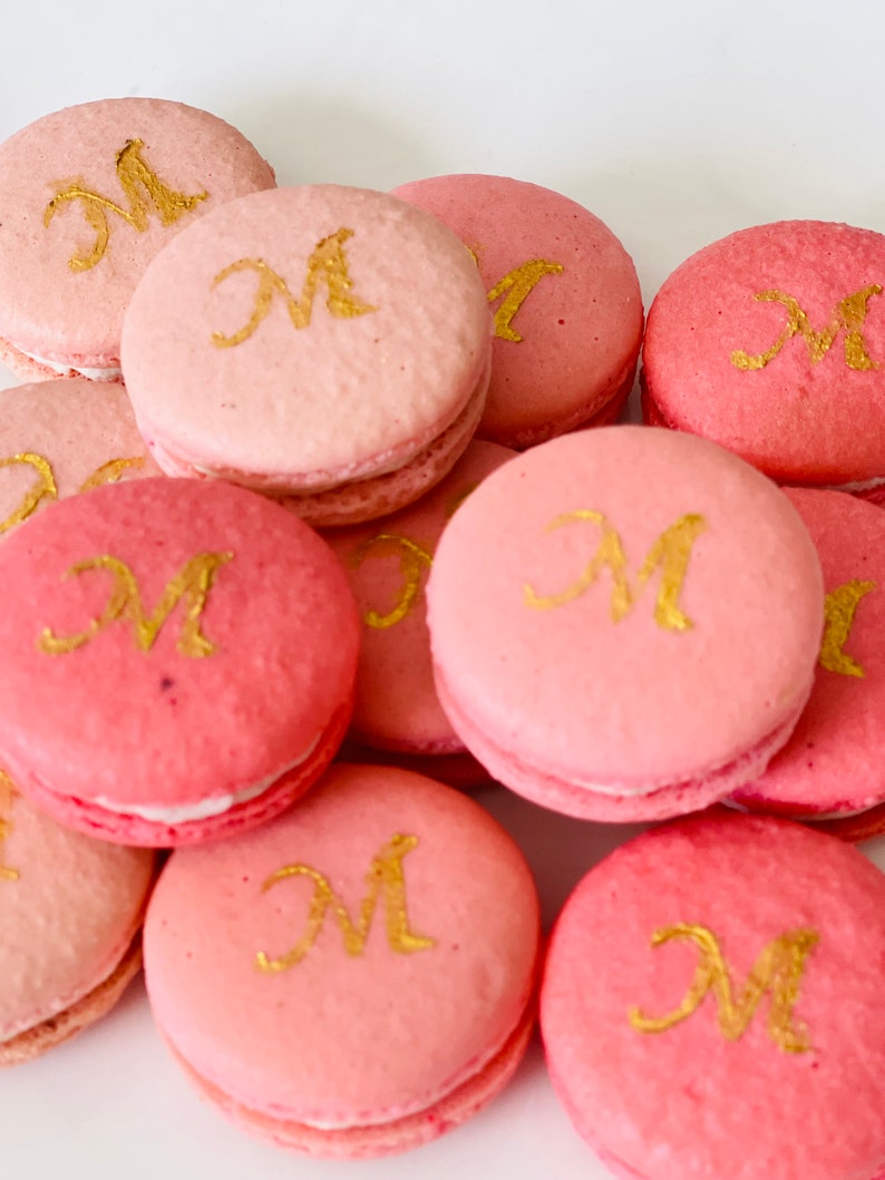 Pink Ombré Macarons With Letter Monogram - Etsy